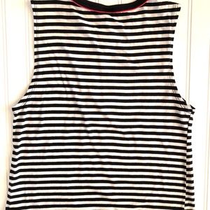 Disney | Tops | Disney Mickey Mouse Black White Striped Top Sm | Poshmark